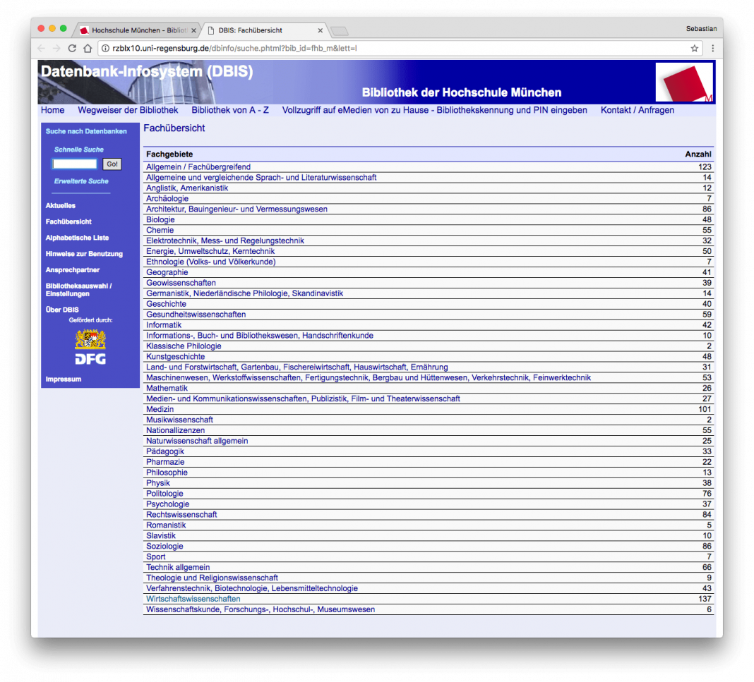 DBIS: Statista und vieles mehr kostenlos nutzen! | Fachschaft 05