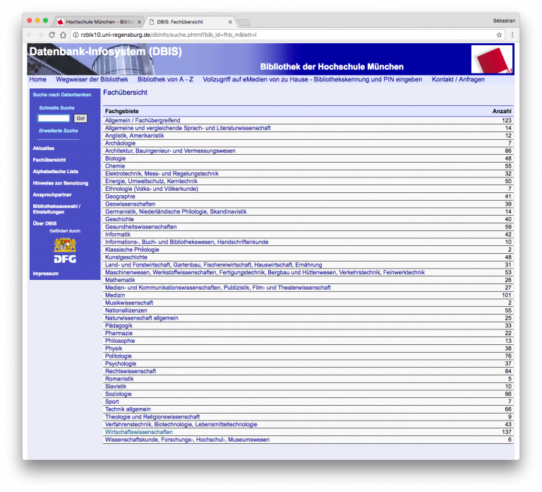 DBIS: Statista und vieles mehr kostenlos nutzen! - Fachschaft 05
